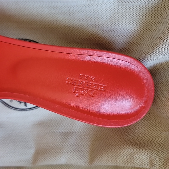 Hermes | Shoes | Hermes Oasis Hill Sandal Rouge Ribis Calfskin Leather ...